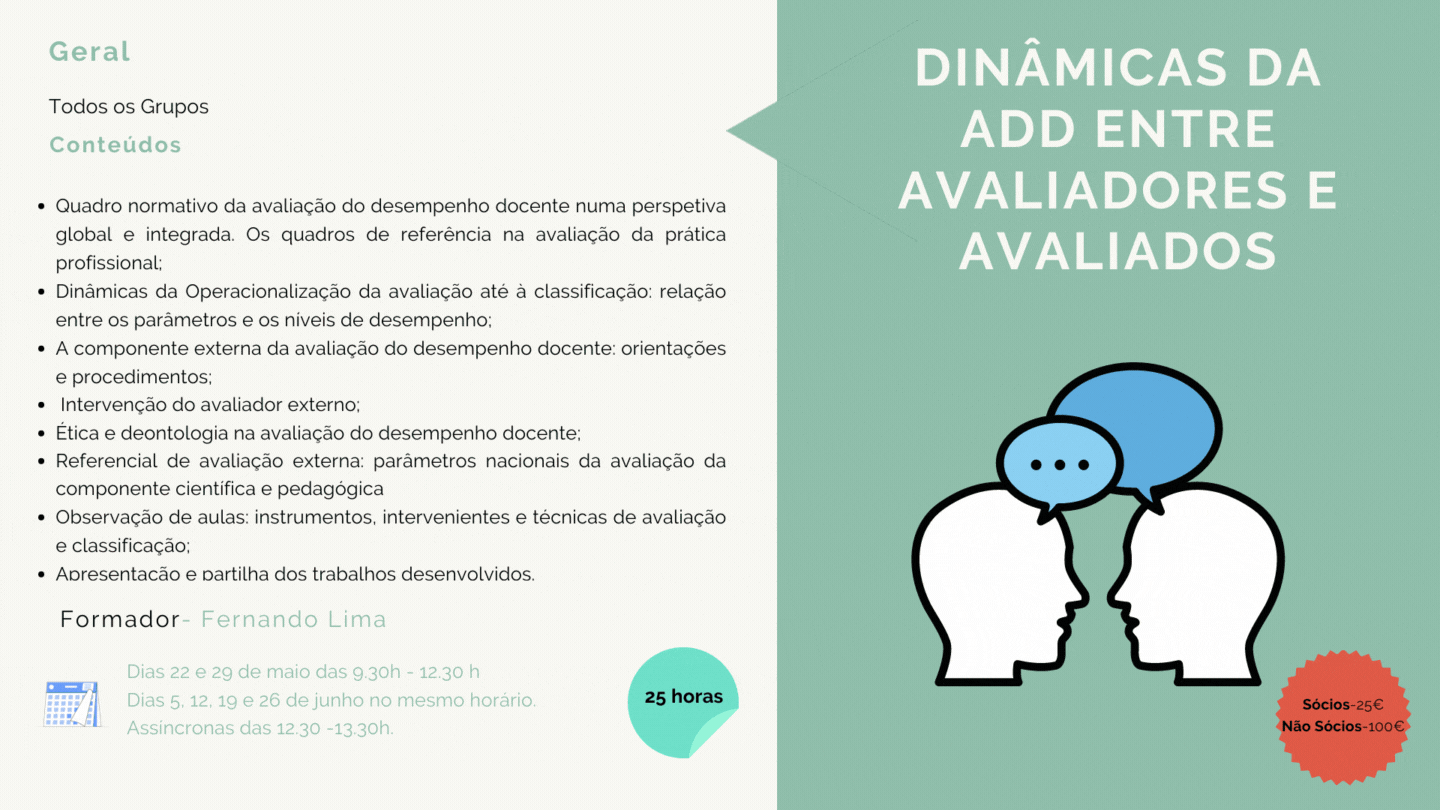 Dinâmicas ADD entre avaliadores, avaliados